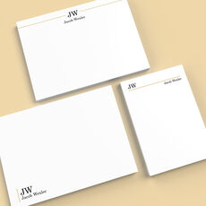 Personalized Executive Initials Flat Note Cards