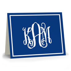 Navy Stripe Flat Note Cards