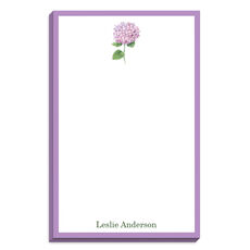 Personalized Blue Hydrangea Bloom Folded Note Cards